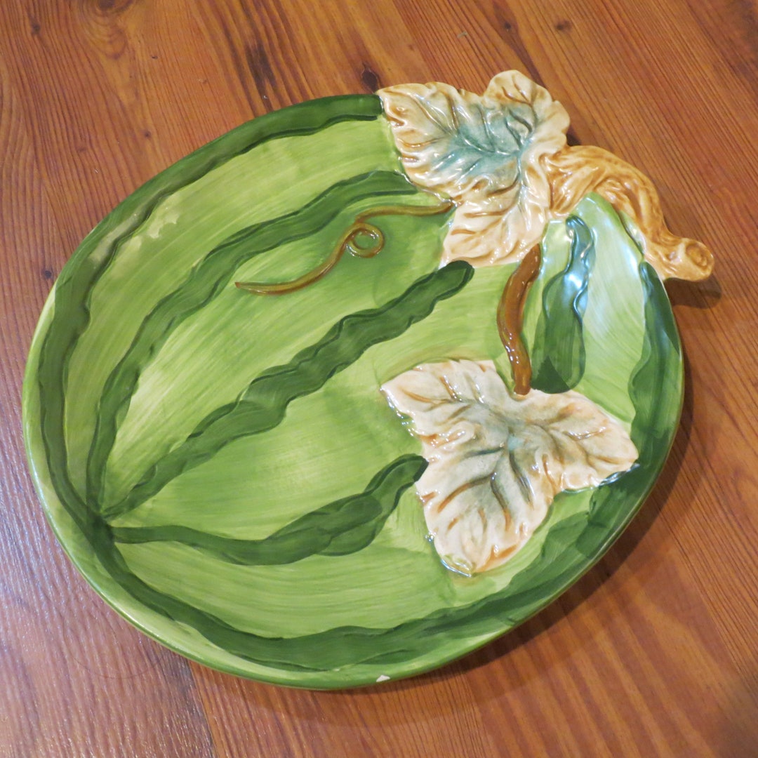FREE SHIPPING. Vintage Watermelon Ceramic Platter. - Etsy