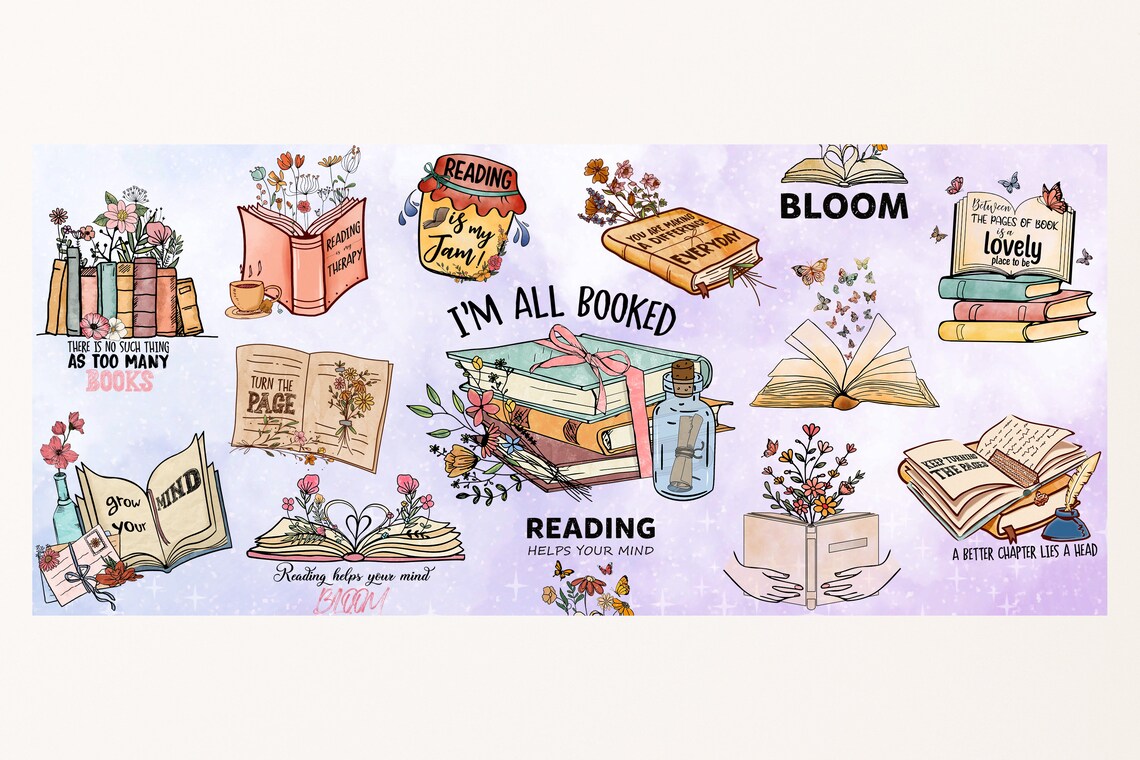 Motivation Library Quotes Pastel Glitter 16 Oz Libbey Glass Can Tumbler ...