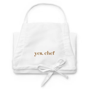 EMBROIDERED Yes, Chef Apron, Gift for Chef, Baking Apron, Baking Gifts, Cooking Apron, Cooking ...