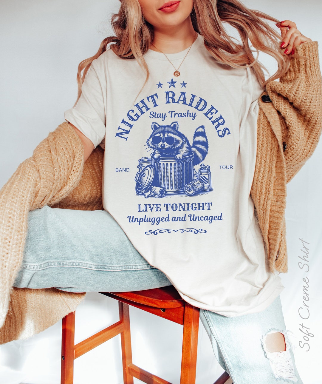 Night Raiders Raccoons Music Concert Vintage T-shirts, Retro Raccoon ...