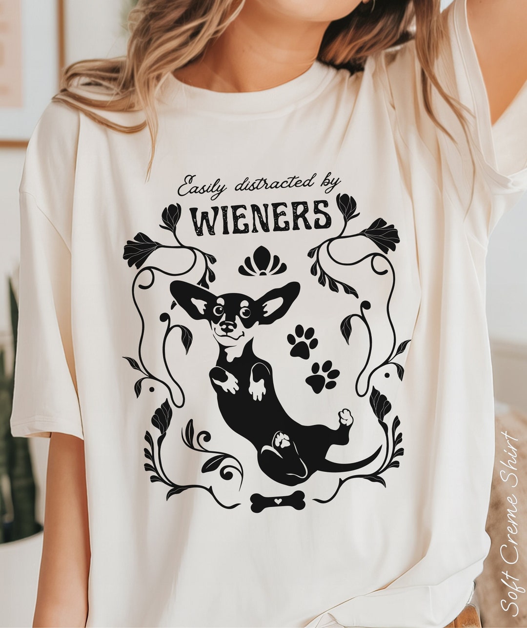 Funny Dachshund Shirt | Easily Distracted by Wieners T-shirt, Sausage ...
