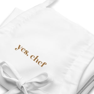 EMBROIDERED Yes, Chef Apron, Gift for Chef, Baking Apron, Baking Gifts, Cooking Apron, Cooking ...