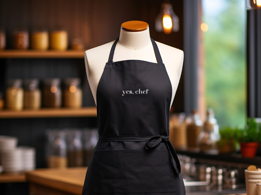 EMBROIDERED Yes, Chef Apron, Gift for Chef, Baking Apron, Baking Gifts ...