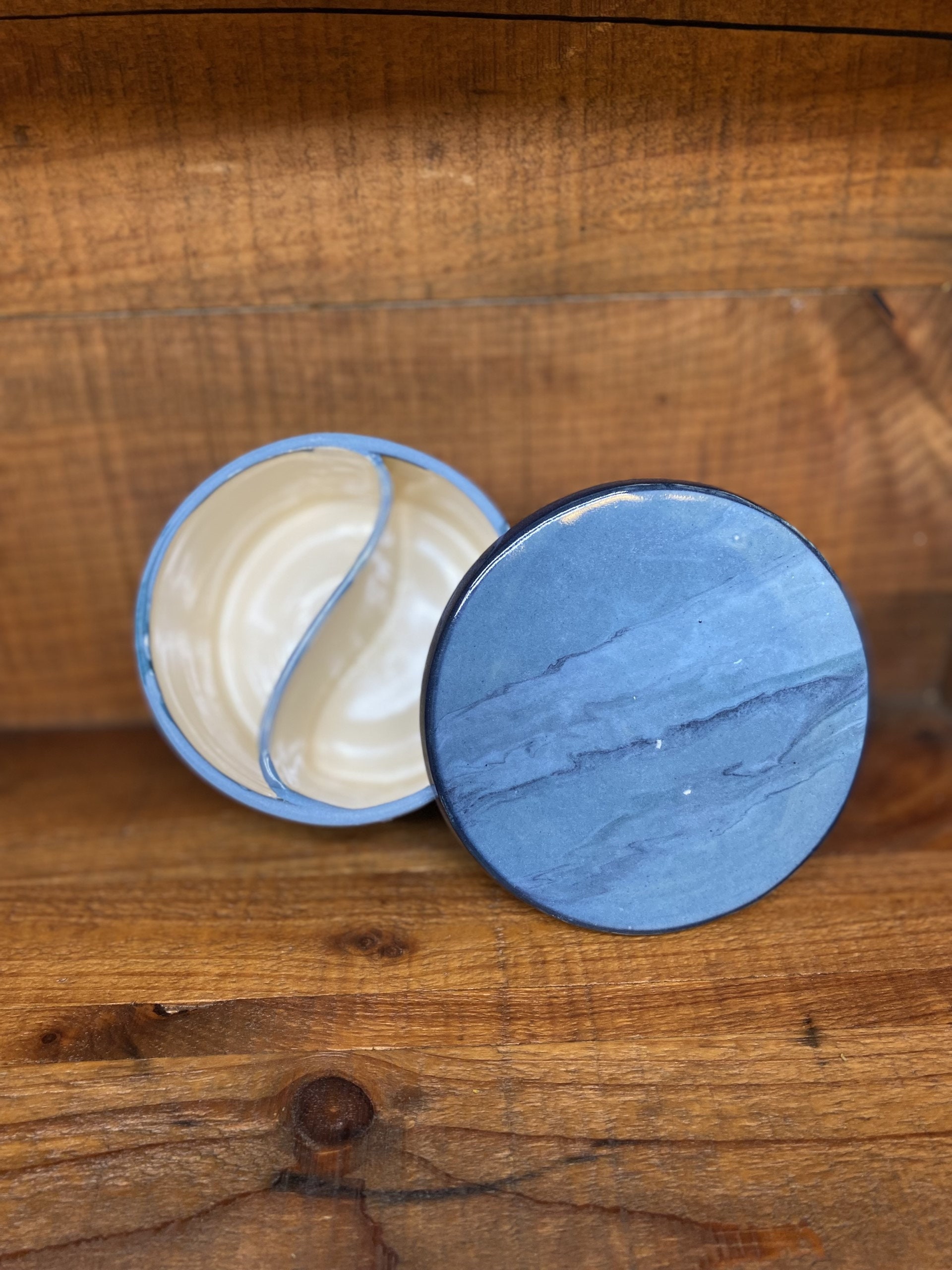 Salt and Pepper Counter Top Container With Marble Swirl Design. - Etsy