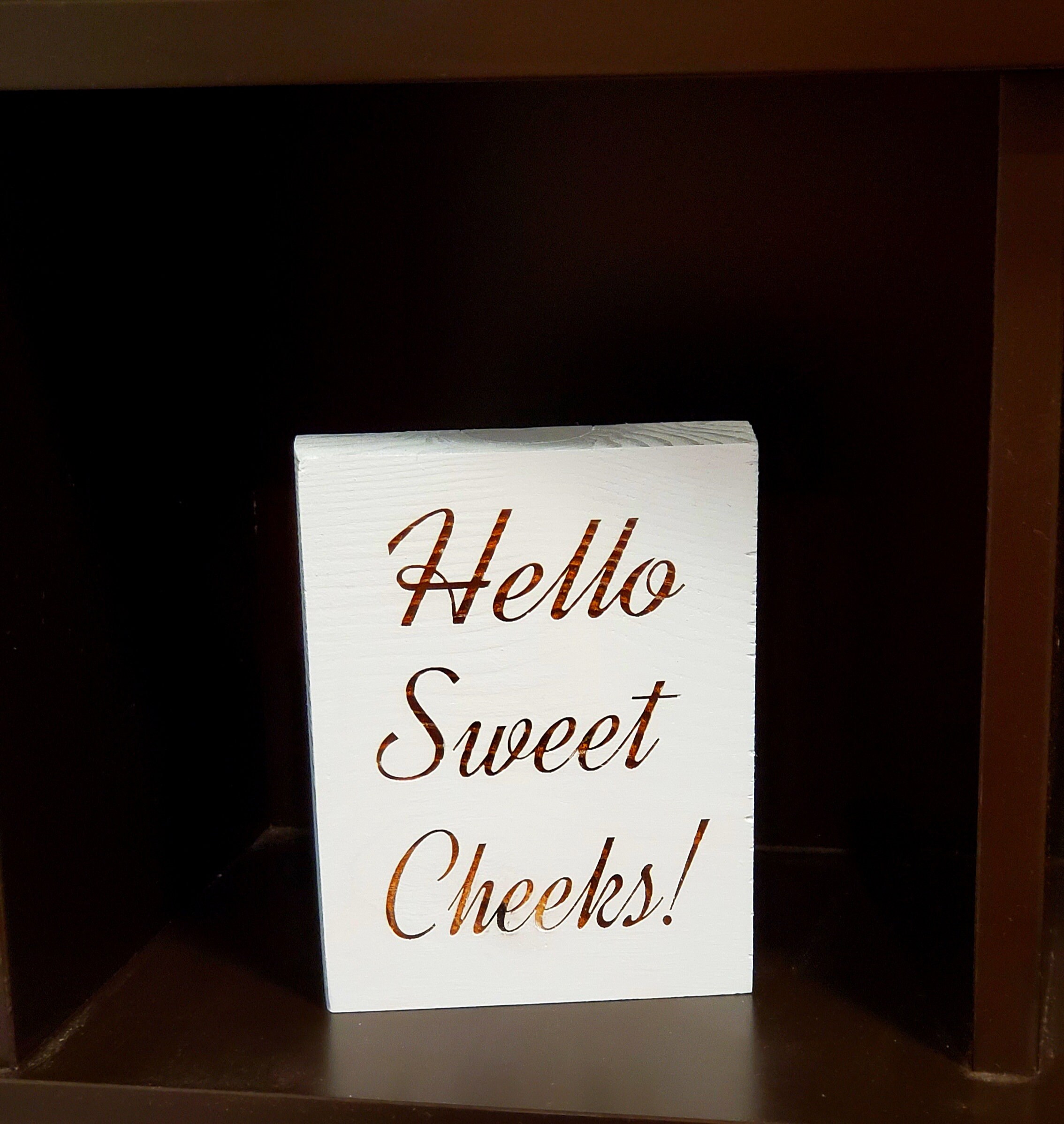 Sign Hello Sweet Cheeks Sign Funny Bathroom Sign Half Bath - Etsy