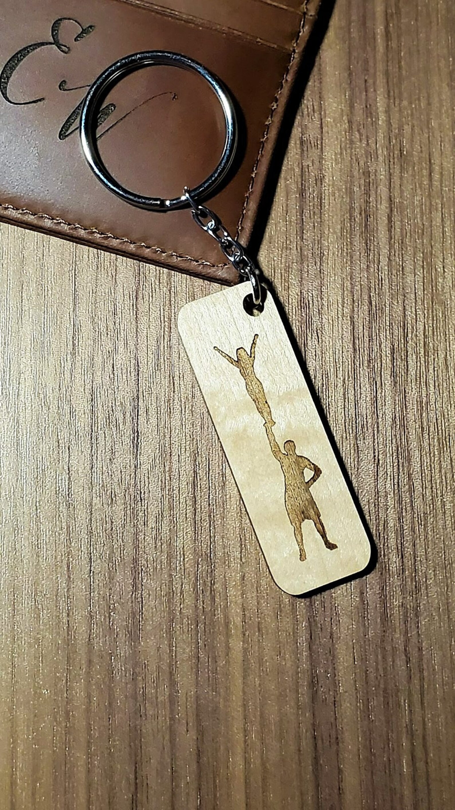 Personalized Male Cheerleader Keychain Cheerleader Gift Coed - Etsy