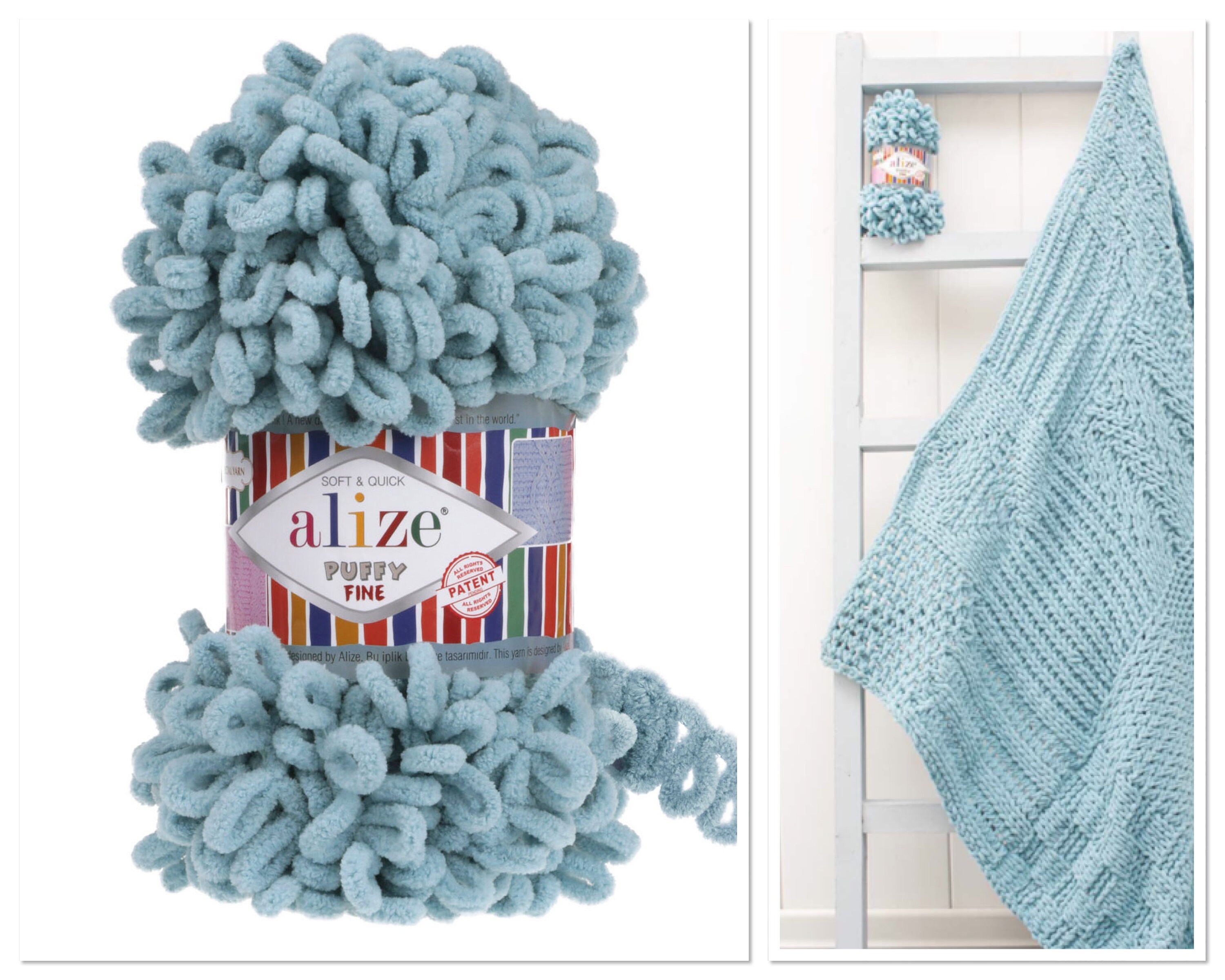 Loop yarn Alize putty fine Chunky chenille yarn | Etsy