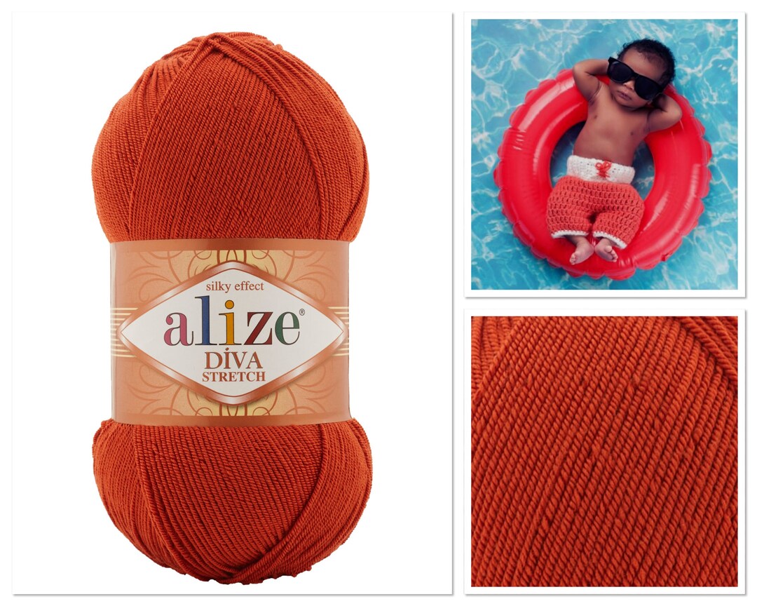 Elastic Yarn Alize Diva Stretch Summer Bikini Yarn - Etsy