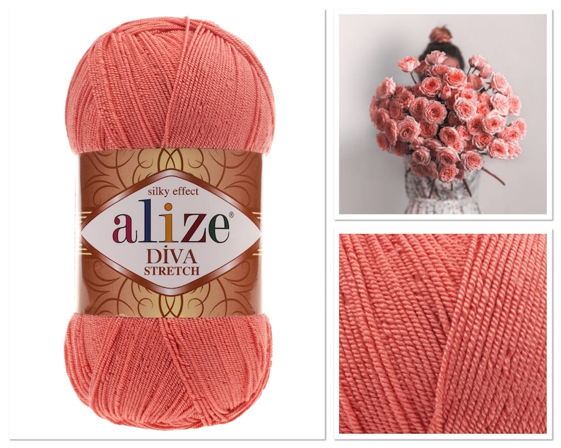 Alize Diva Stretch Yarn - Elastic Summer Yarn - Etsy