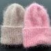 Pink Mohair Beanie Hat Chunky Knit Beanie Fluffy Winter Hat - Etsy