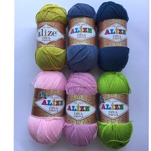 Alize Diva Stretch Yarn - Elastic Summer Yarn - Etsy