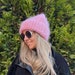 Pink Mohair Beanie Hat Chunky Knit Beanie Fluffy Winter Hat - Etsy