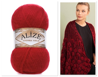 Red and Gold Yarn - Etsy