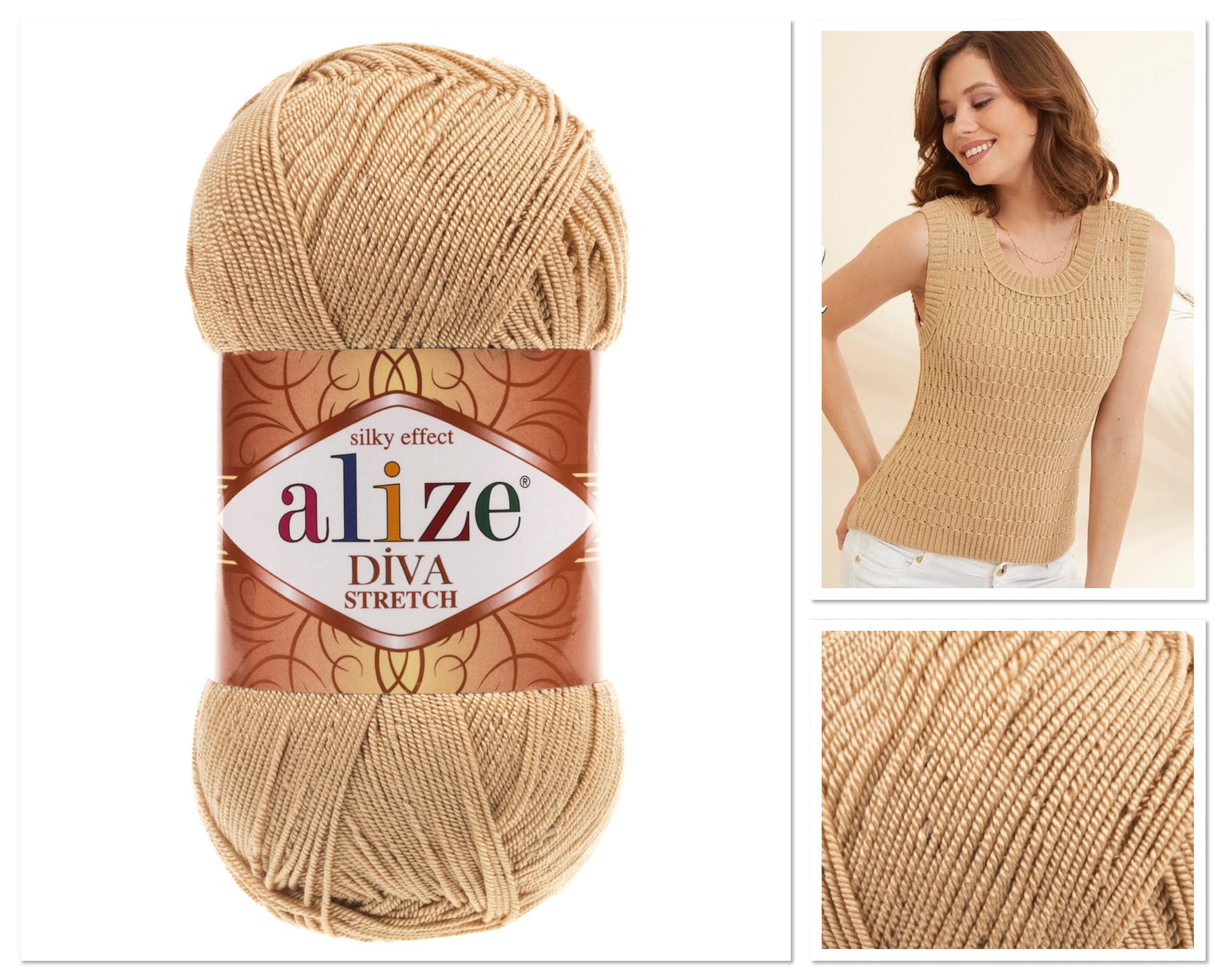 Yarn Alize Diva Summer yarn for crochet top Kids' Crafts Yarn etna.com.pe