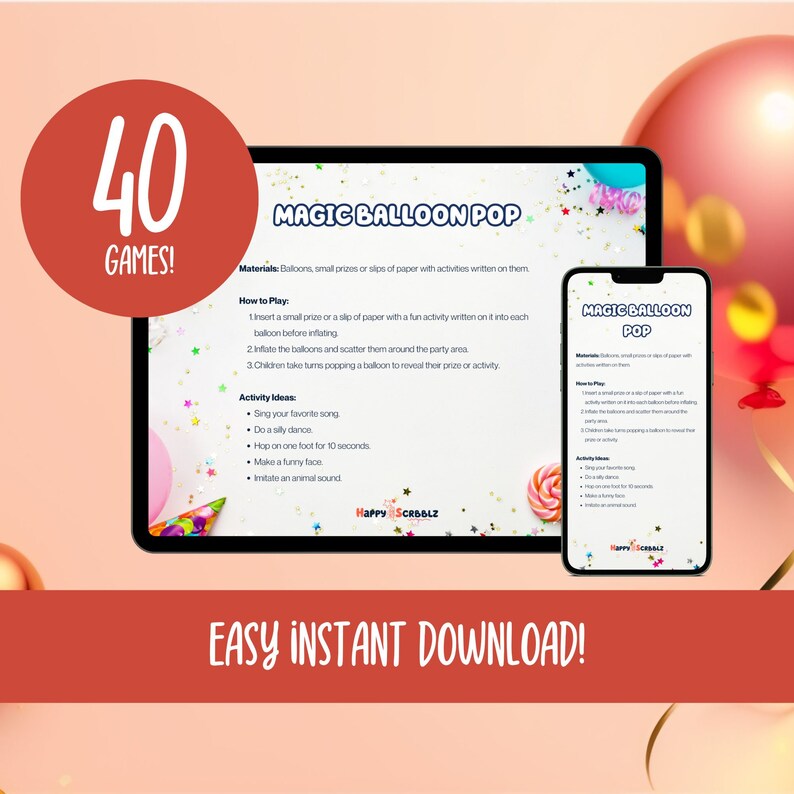 Ultimate Kids Party Game Extravaganza - Digital Download Fun Pack ...