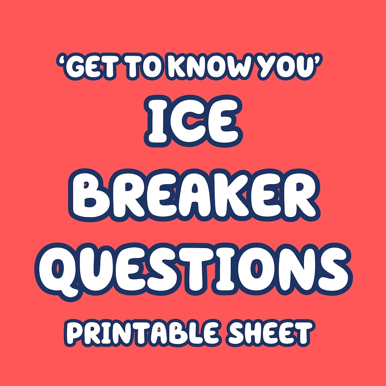 Staff Party Games, Get to Know You Icebreaker Questions and Team ...