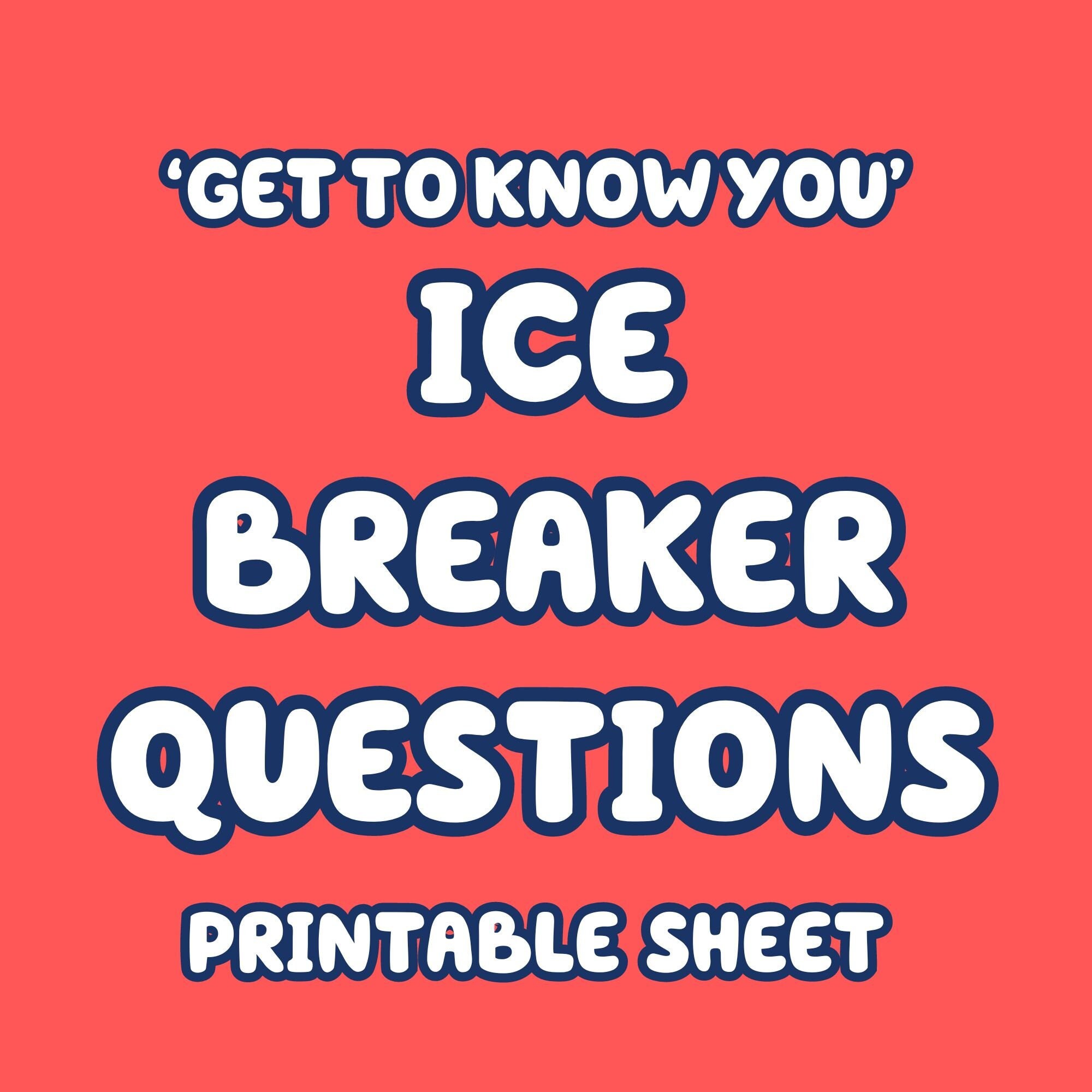 Staff Party Games, Get to Know You Icebreaker Questions and Team ...