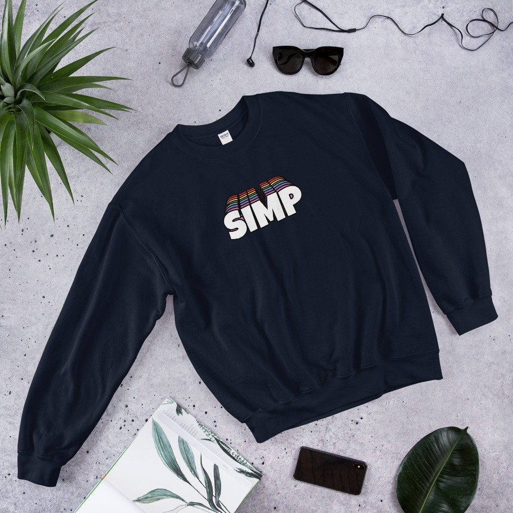 Simp Rainbow Unisex Sweatshirt Simp Simp Shirt Simp Sweatshirt Meme ...
