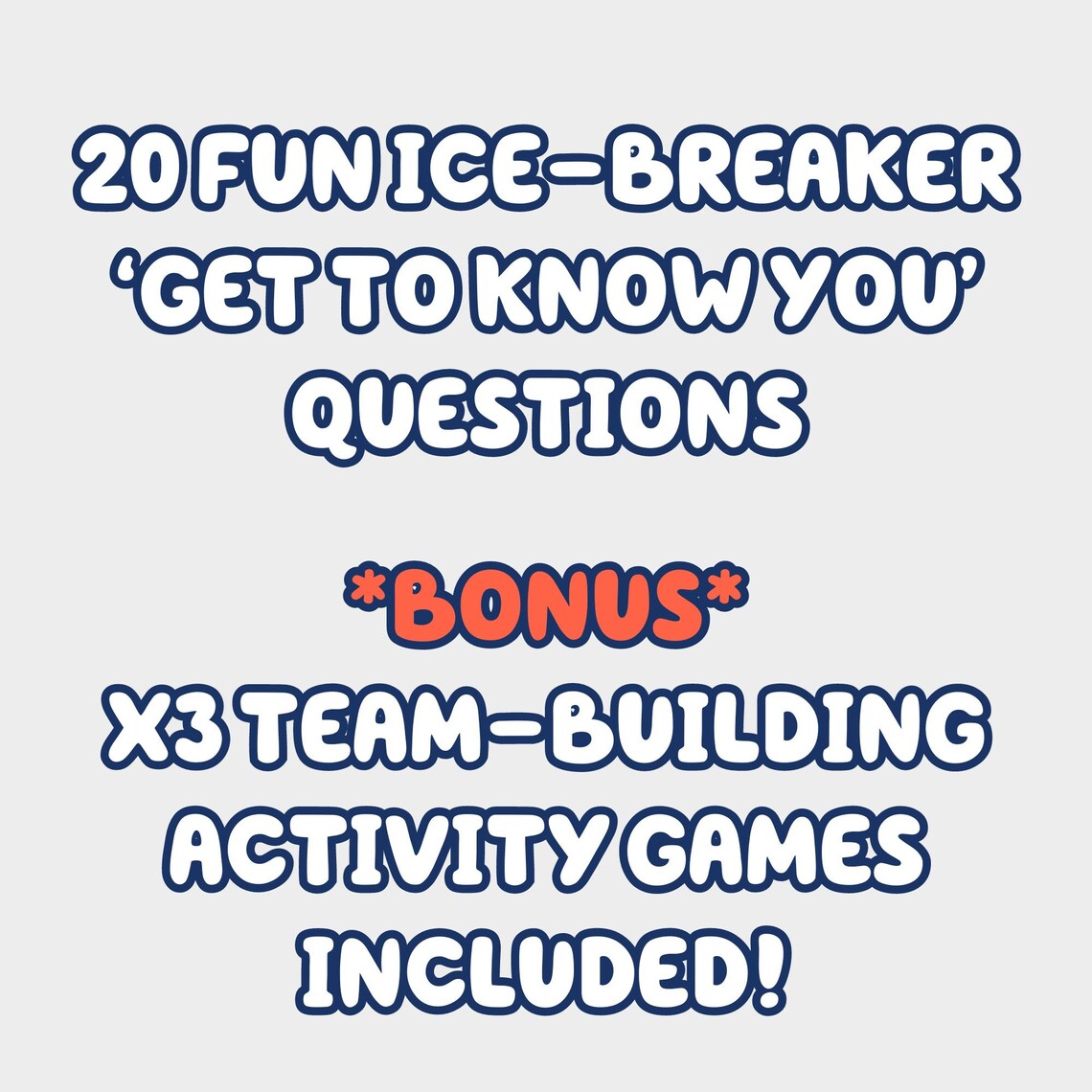 Staff Party Games, Get to Know You Icebreaker Questions and Team ...
