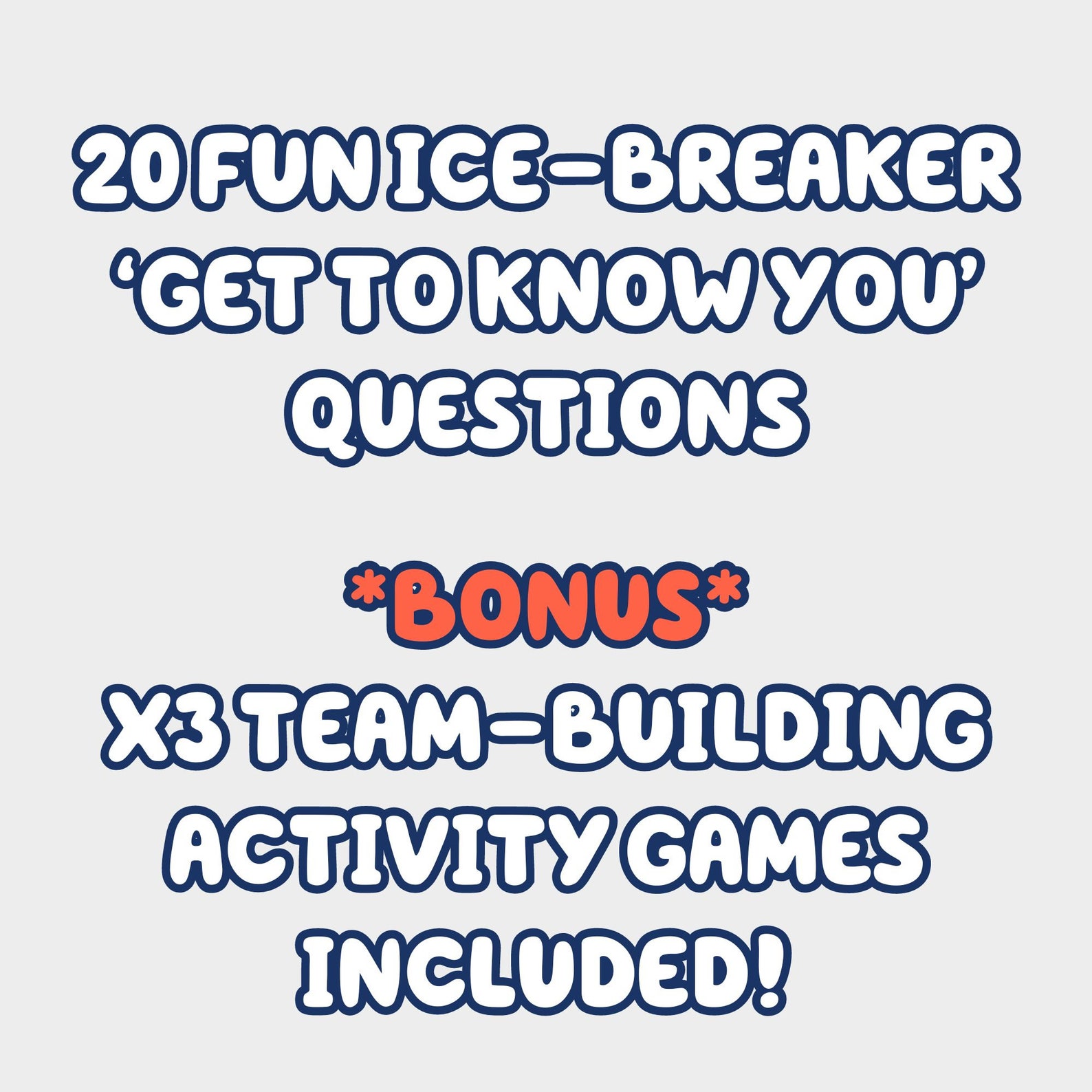 Staff Party Games, Get to Know You Icebreaker Questions and Team ...