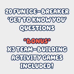 Staff Party Games, Get to Know You Icebreaker Questions and Team ...