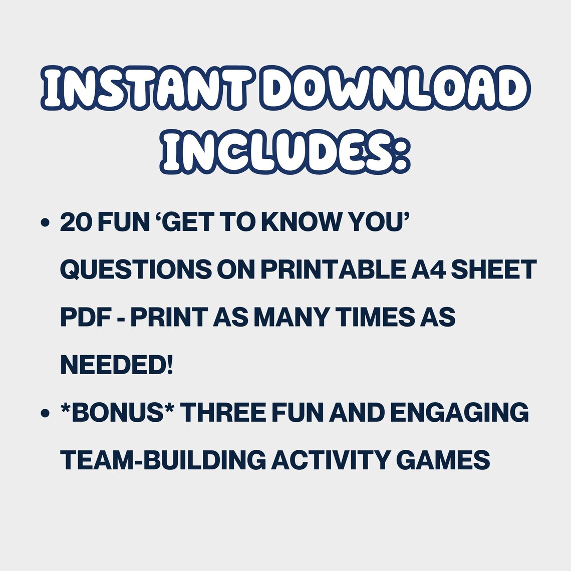 Staff Party Games, Get to Know You Icebreaker Questions and Team ...