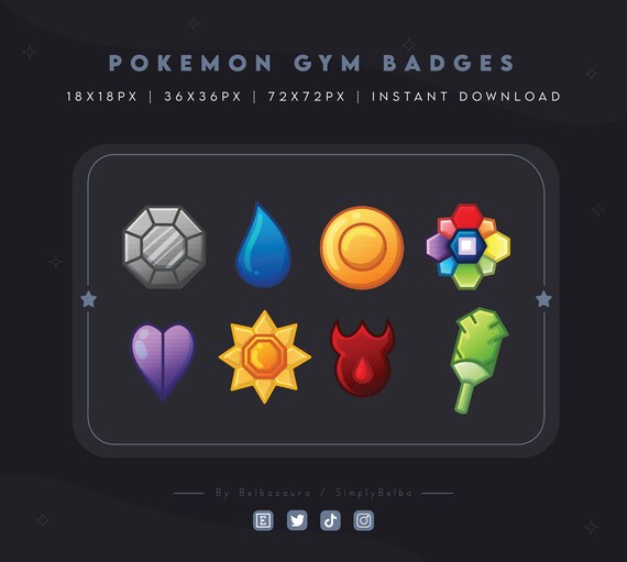 Pokemon Badges Original