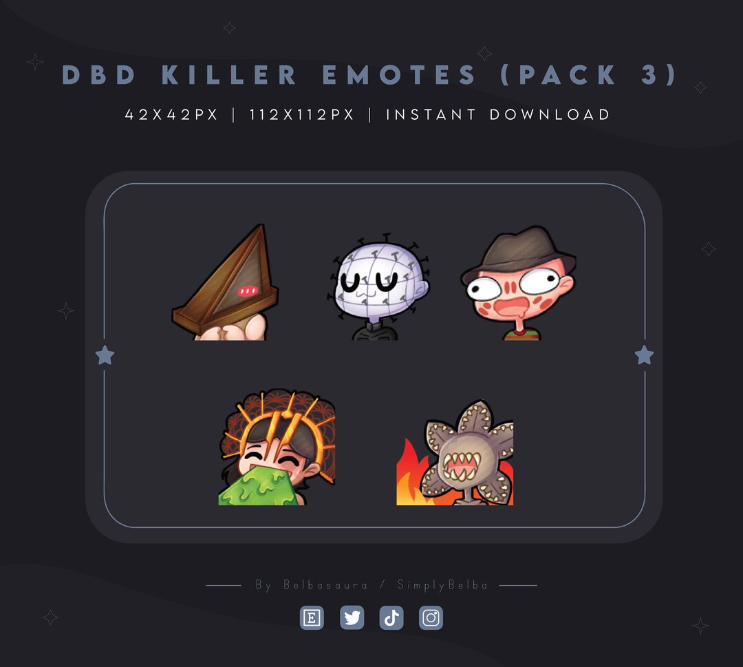 DBD Killer Emote Pack 3 instant Digital Download - Etsy