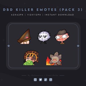 DBD Killer Emote Pack 3 instant Digital Download - Etsy