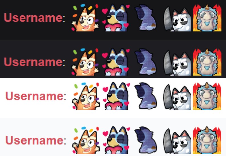 Bluey Emote Pack instant Digital Download - Etsy Canada