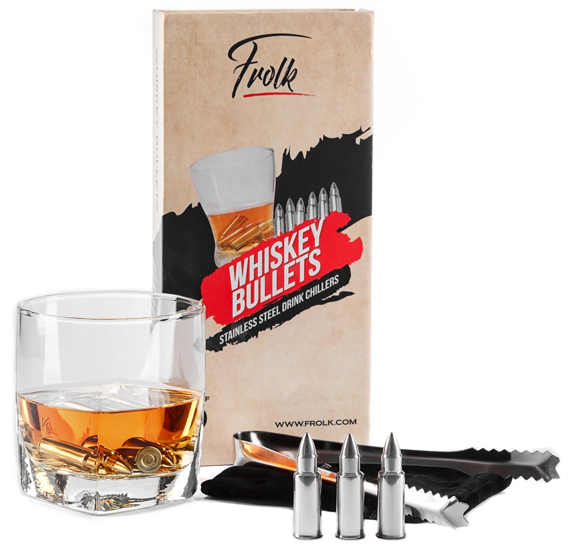 Stainless Steel Bullet Shaped Whiskey Stones Set of 6 | Etsy