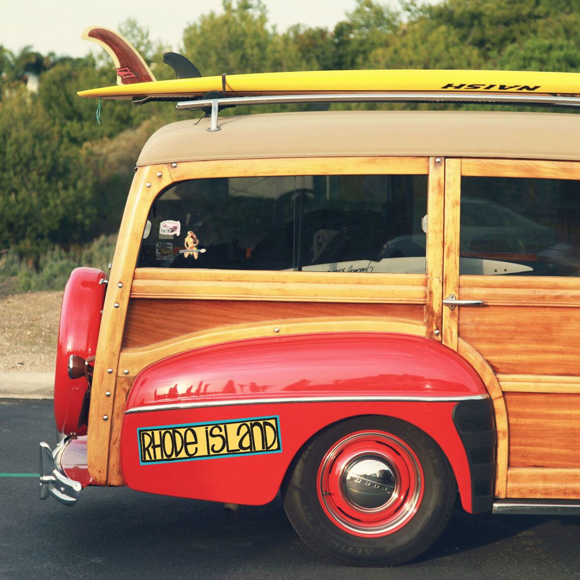 RHODE ISLAND Bumper Sticker Rhody Vinyl Decal RI Ocean State | Etsy