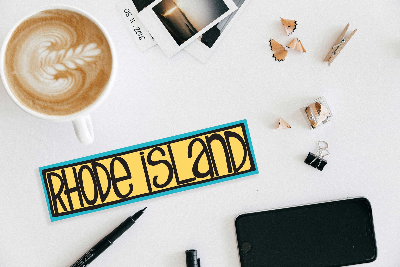 RHODE ISLAND Bumper Sticker, Rhody Vinyl Decal, RI Ocean State Car ...