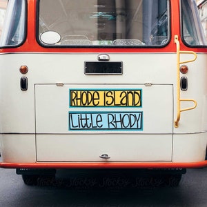 RHODE ISLAND Bumper Sticker, Rhody Vinyl Decal, RI Ocean State Car ...