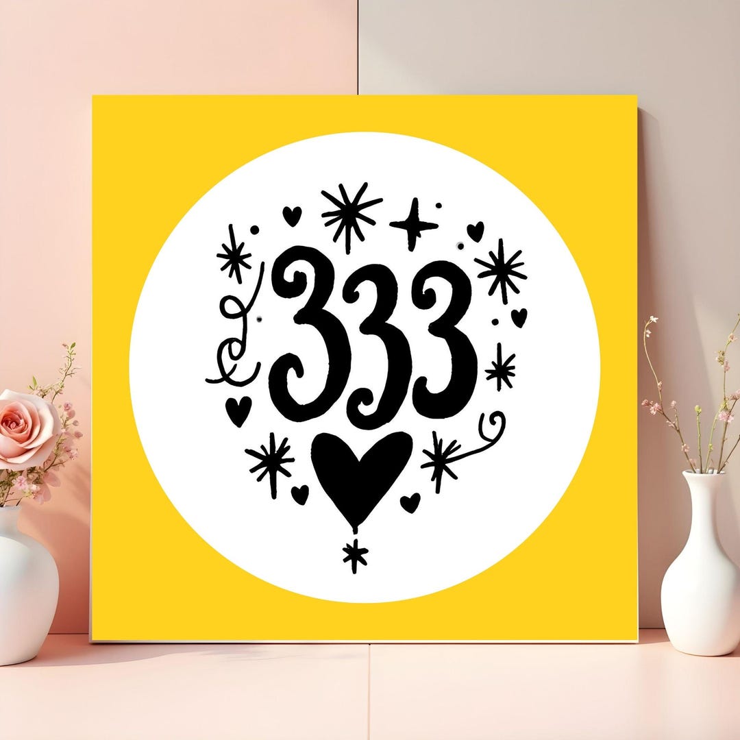 Angel Number 333 Manifestation Poster Instant Digital Download ...