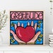 GRATITUDE Signed Art Print: Wall Art Motivational, 8x8, 12x12, Thankful ...