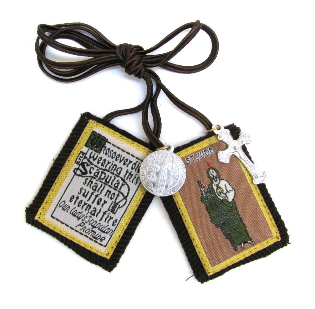 St Jude Wool Scapular - Etsy