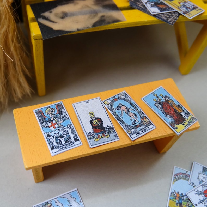 Miniature Tarot Cards – 1:12 Scale Dollhouse Tarot Deck in Two Designs ...