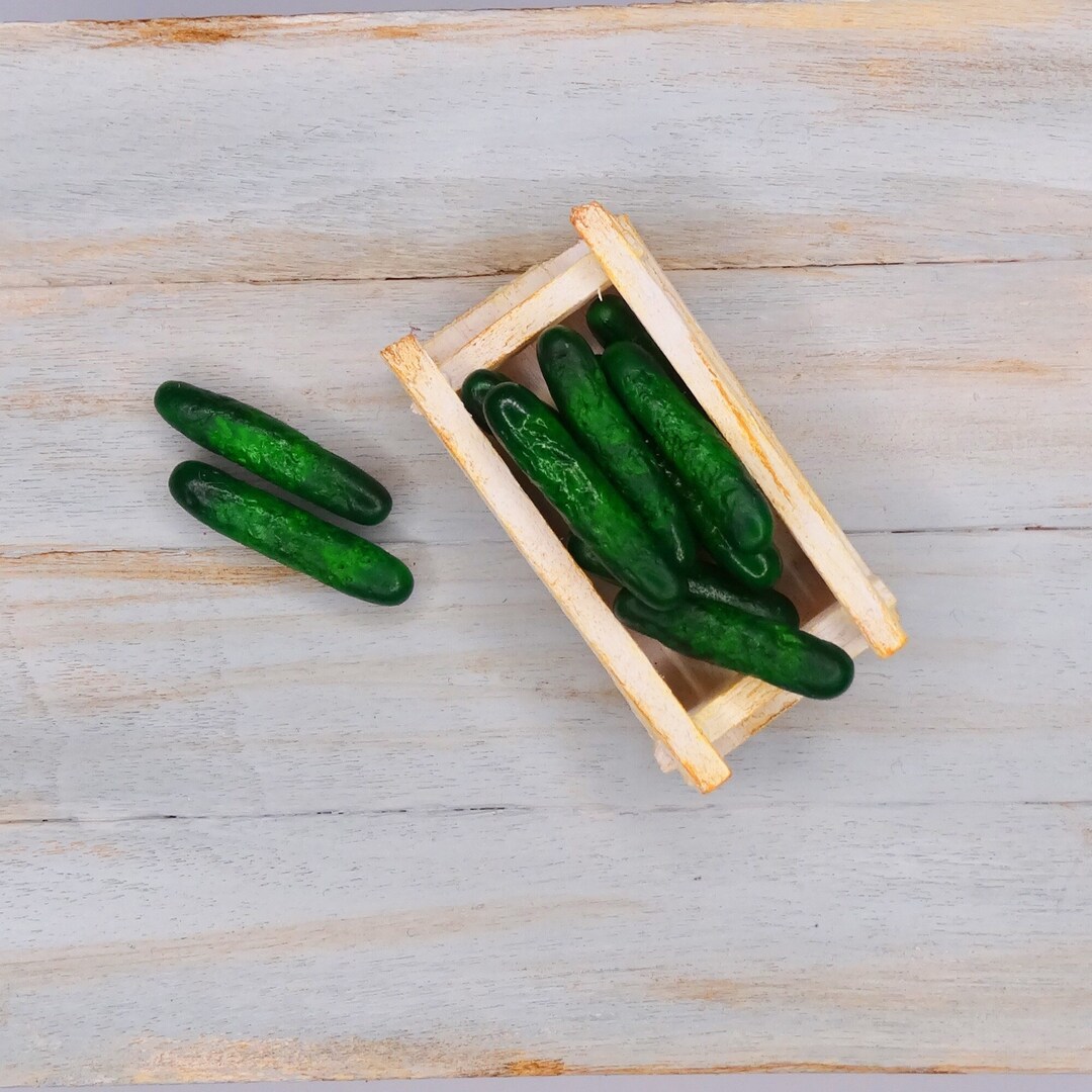 Miniature Cucumbers – 1:12 Scale Realistic Dollhouse Vegetables ...