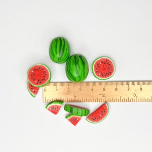 Miniature Watermelon – 1:12 Scale Dollhouse Fruit – Realistic Polymer ...