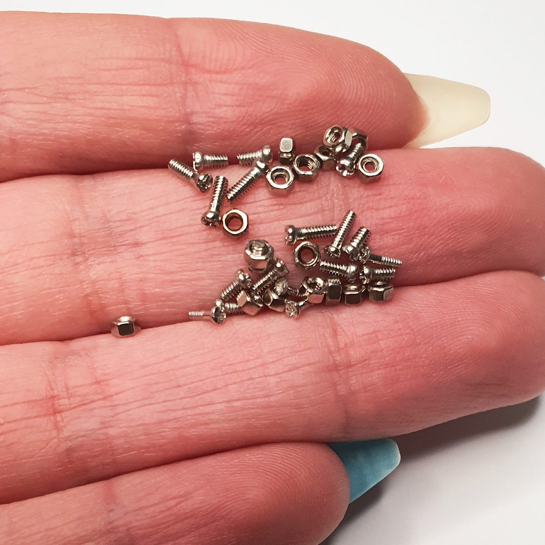 Dollhouse Bolts and Hex Nuts - Miniature Bolts and Hex Nuts - Dollhouse ...