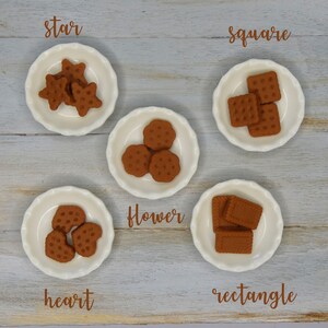 Dollhouse Realistic Biscuits in 5 Shapes - 5x Biscuit Pcs /by Choice ...