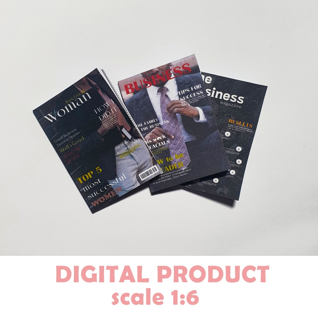 Digital Download DIY Miniature Magazines Scale 1:6 Mini Business ...