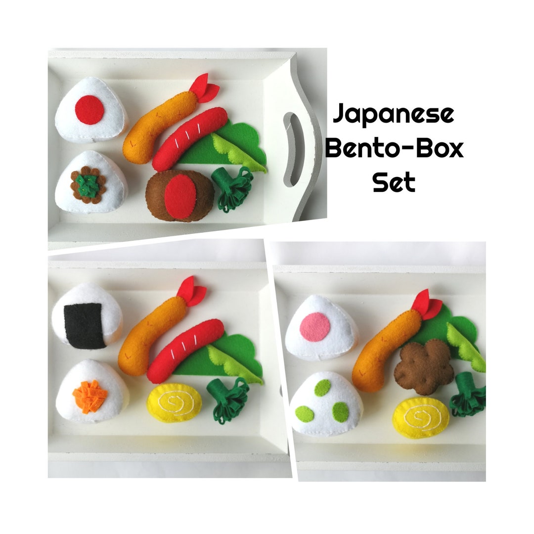 Japanese Bento Box Set for Pretend Play 3 Kinds of Bento Set Japanese ...