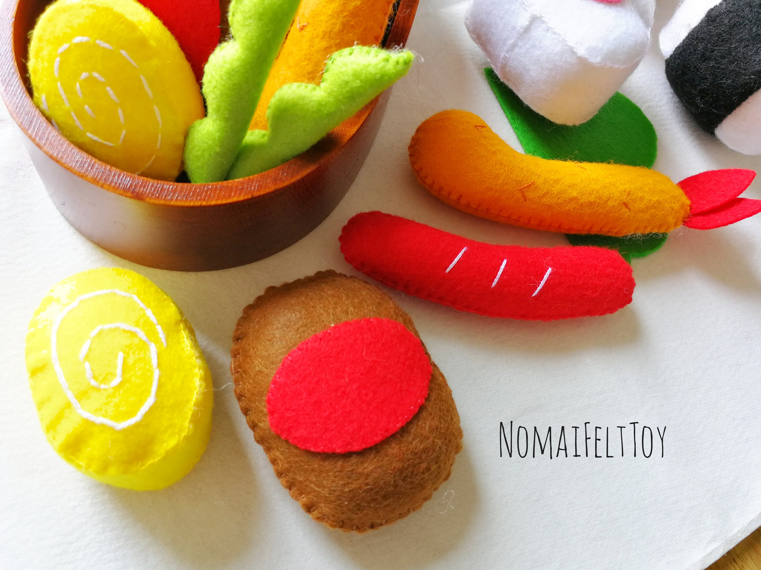 Japanese Bento Box Set for Pretend Play 3 Kinds of Bento Set Japanese ...