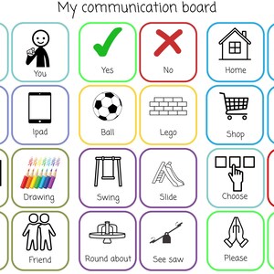 Communication Board for Non-verbal People | Printable Digital Download ...