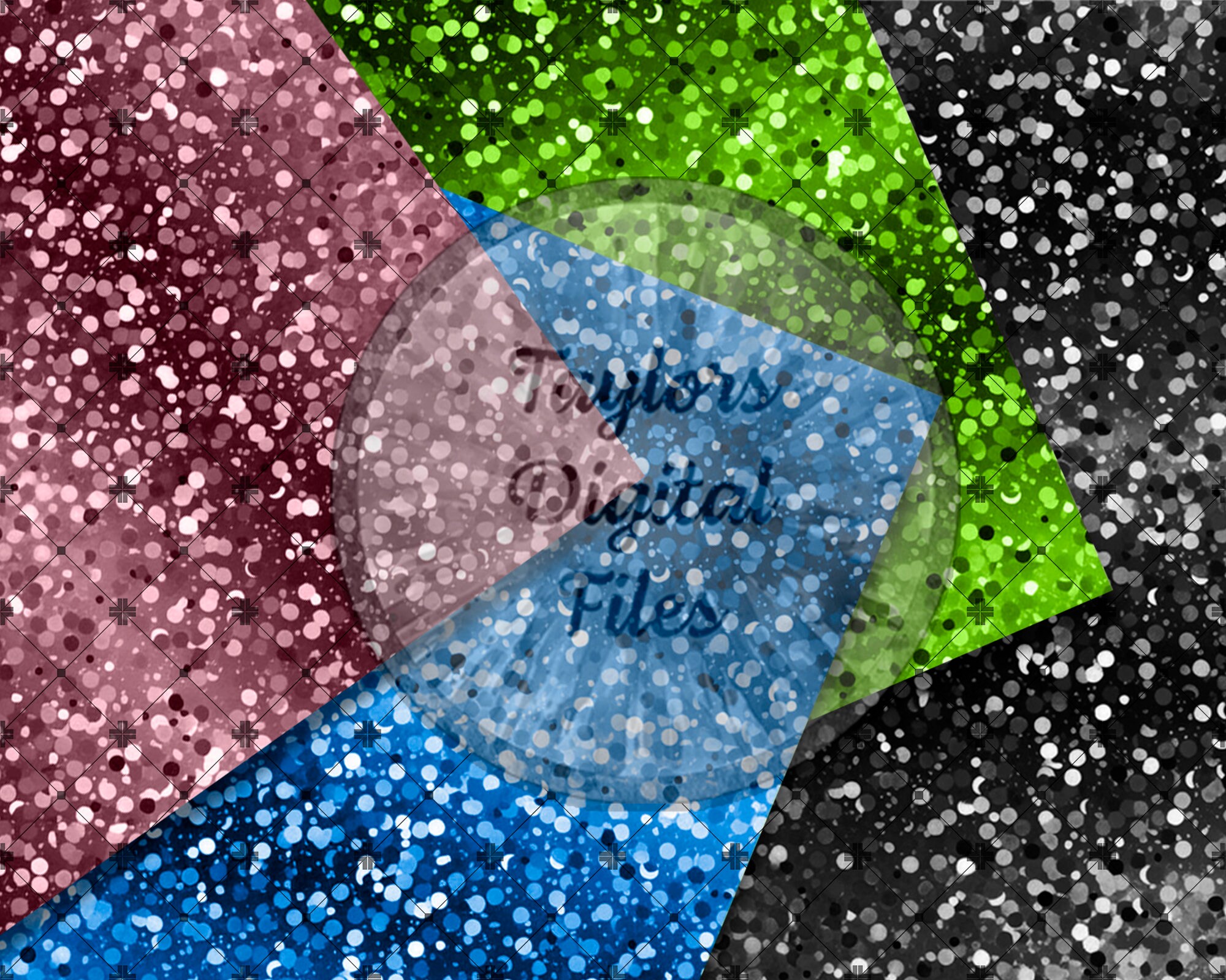 Vibrant Glitter Digital Paper Set - Downloadable PNG, Sublimation PNG ...