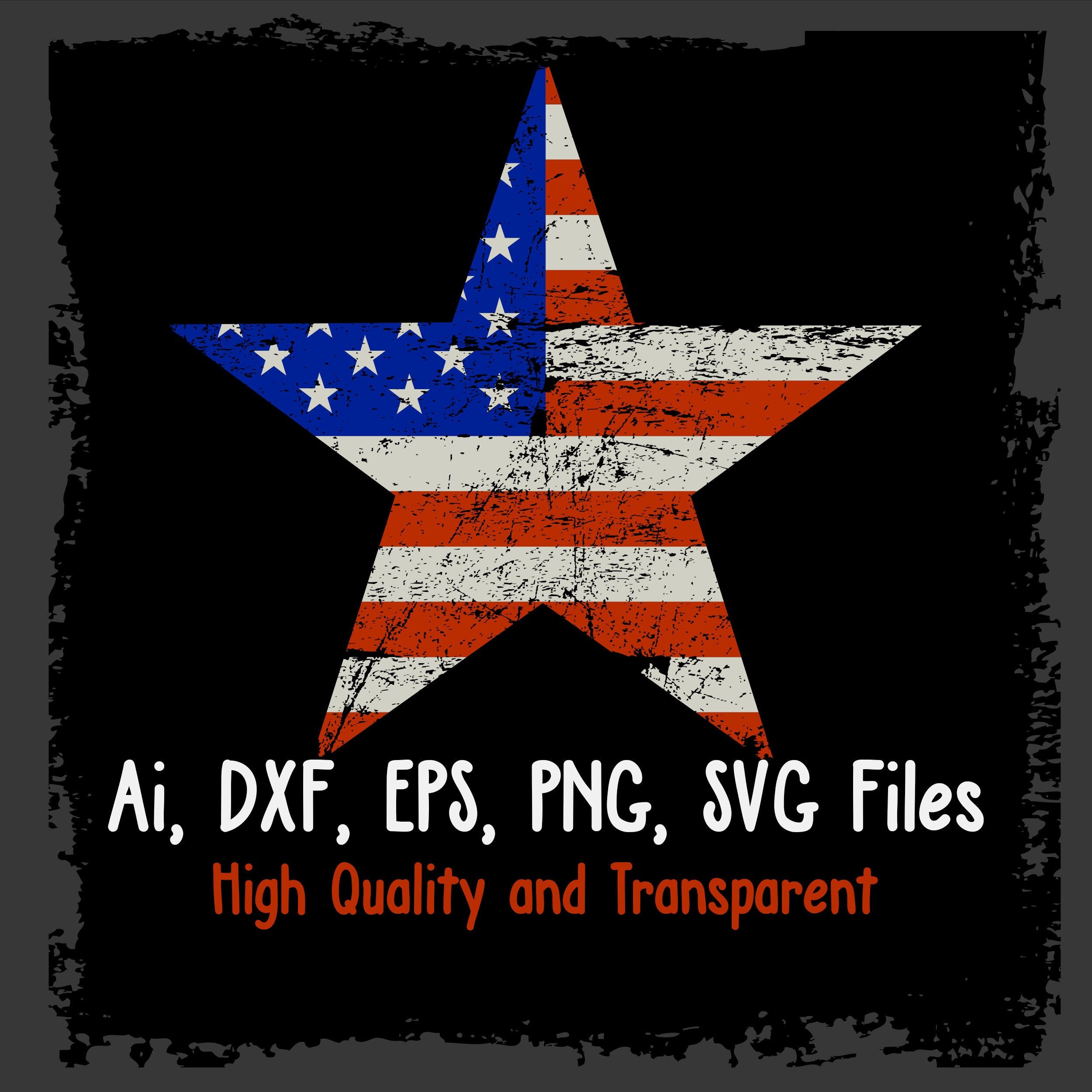 USA Vintage Star Svg Ai DXF EPS Png T Shirt Design - Etsy
