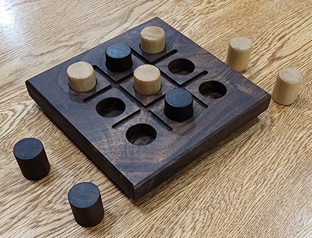 Handmade Wooden Tic Tac Toe Game - Etsy Handmade Wooden Tic Tac Toe Game - Etsy