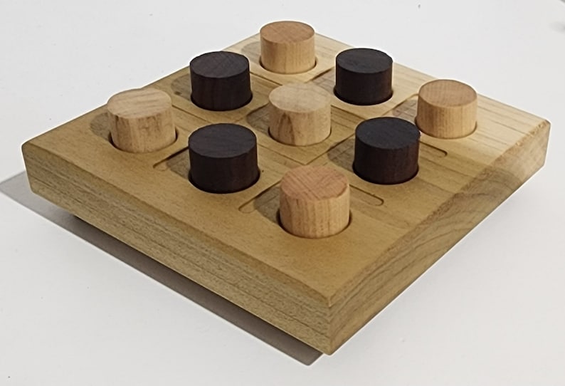 Handmade Wooden Tic Tac Toe Game - Etsy